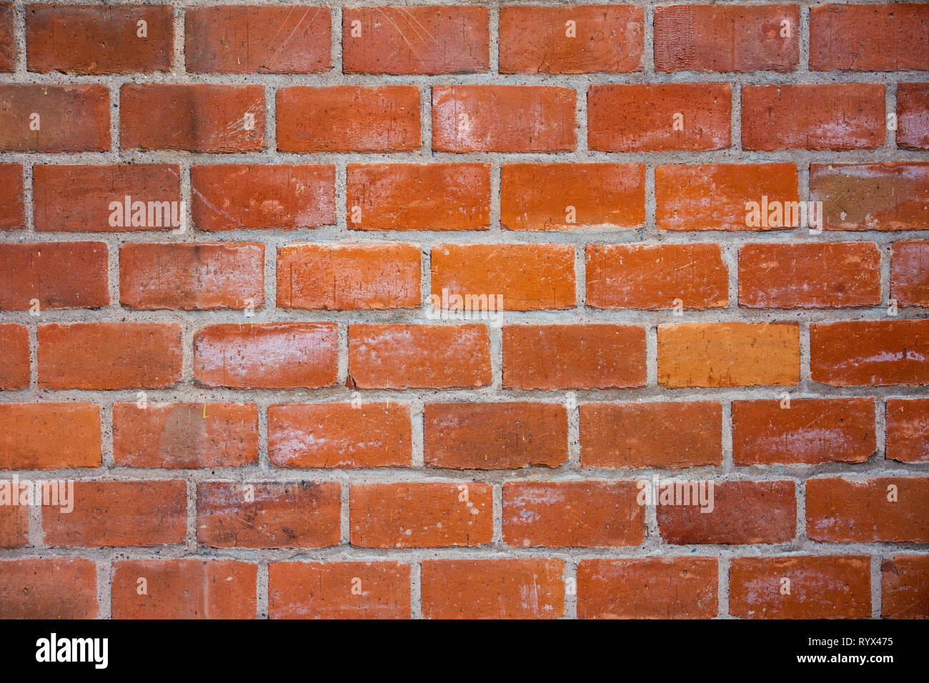 Vintage background of red clay brick wall pattern texture Stock Photo ...