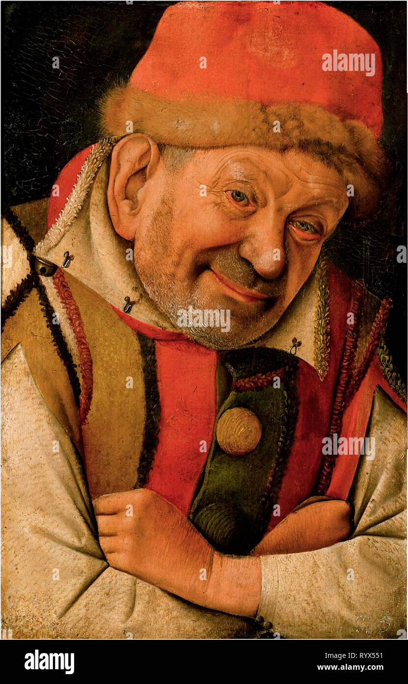 Jean Fouquet- Portrait of the Ferrara Court Jester Gonella Stock Photo ...