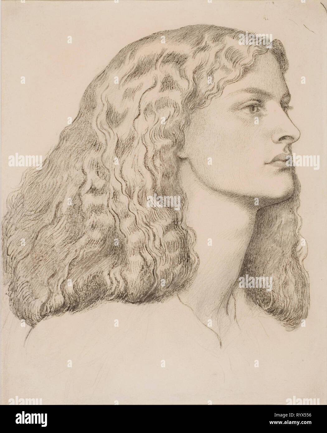 Dante Gabriel Rosetti: Porträtt av Annie Miller. NMH 1/2007 Stock Photo ...