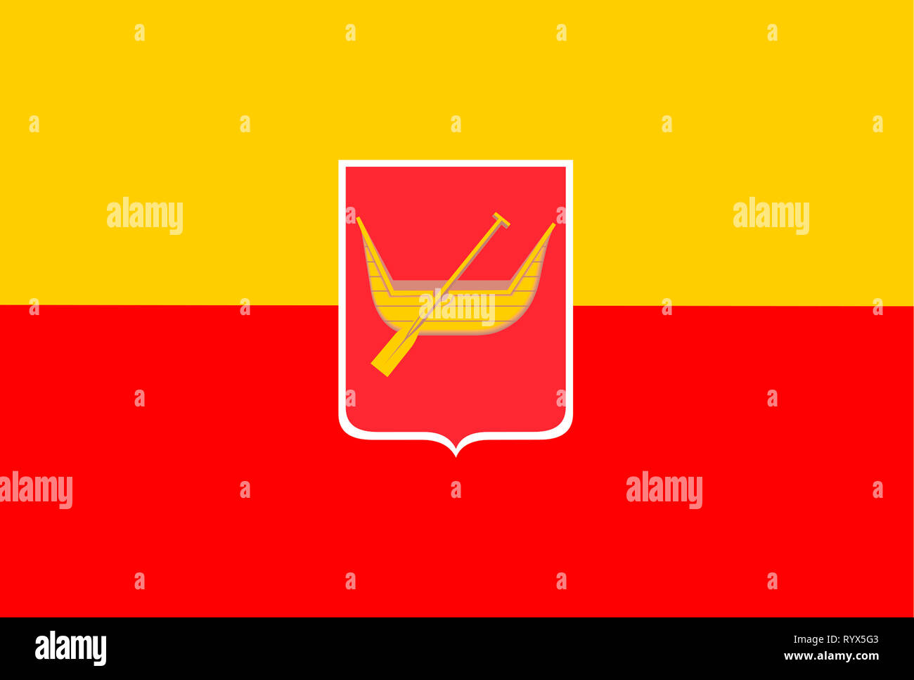 Flag of the Polish city of Lodz - Poland Stock Photo - Alamy