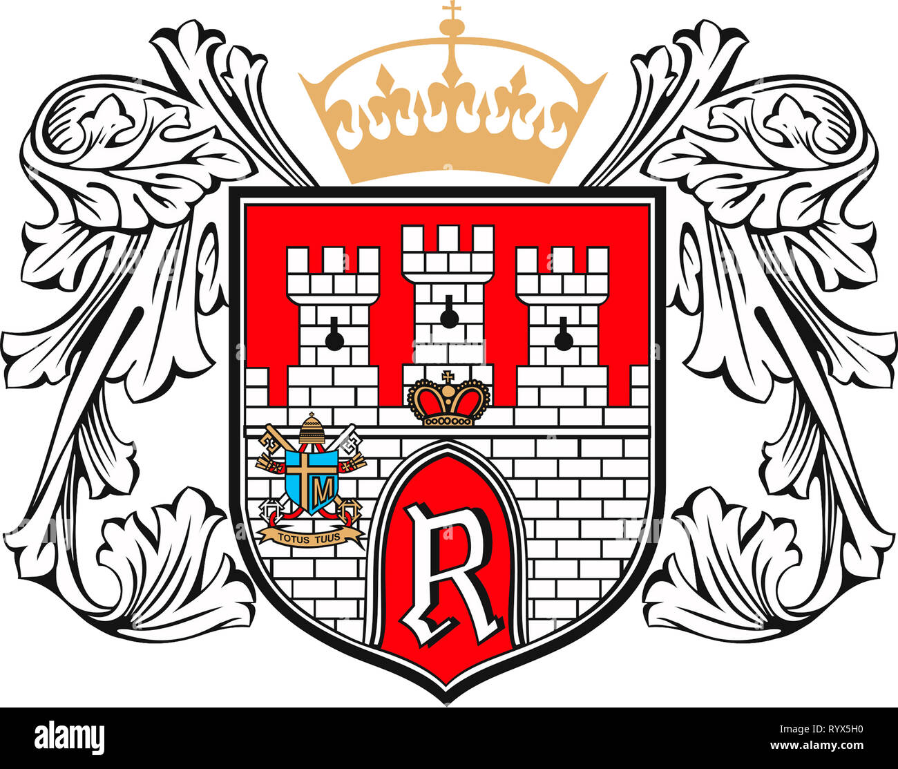 Coat of arms of the Polish city of Radom - Poland Stock Photo - Alamy