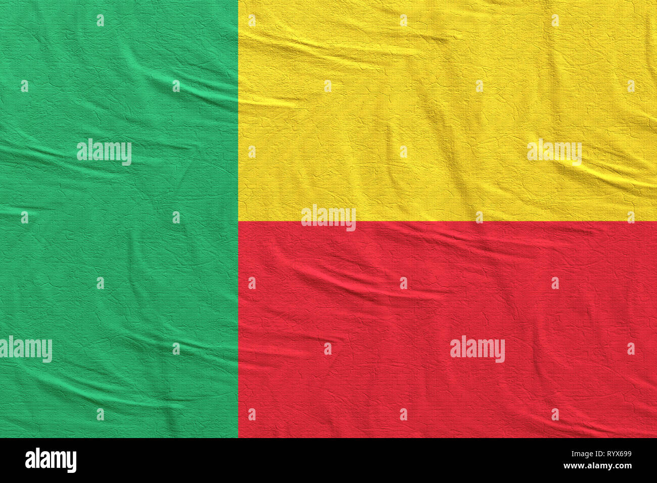 3d rendering of Republic of Benin flag Stock Photo - Alamy