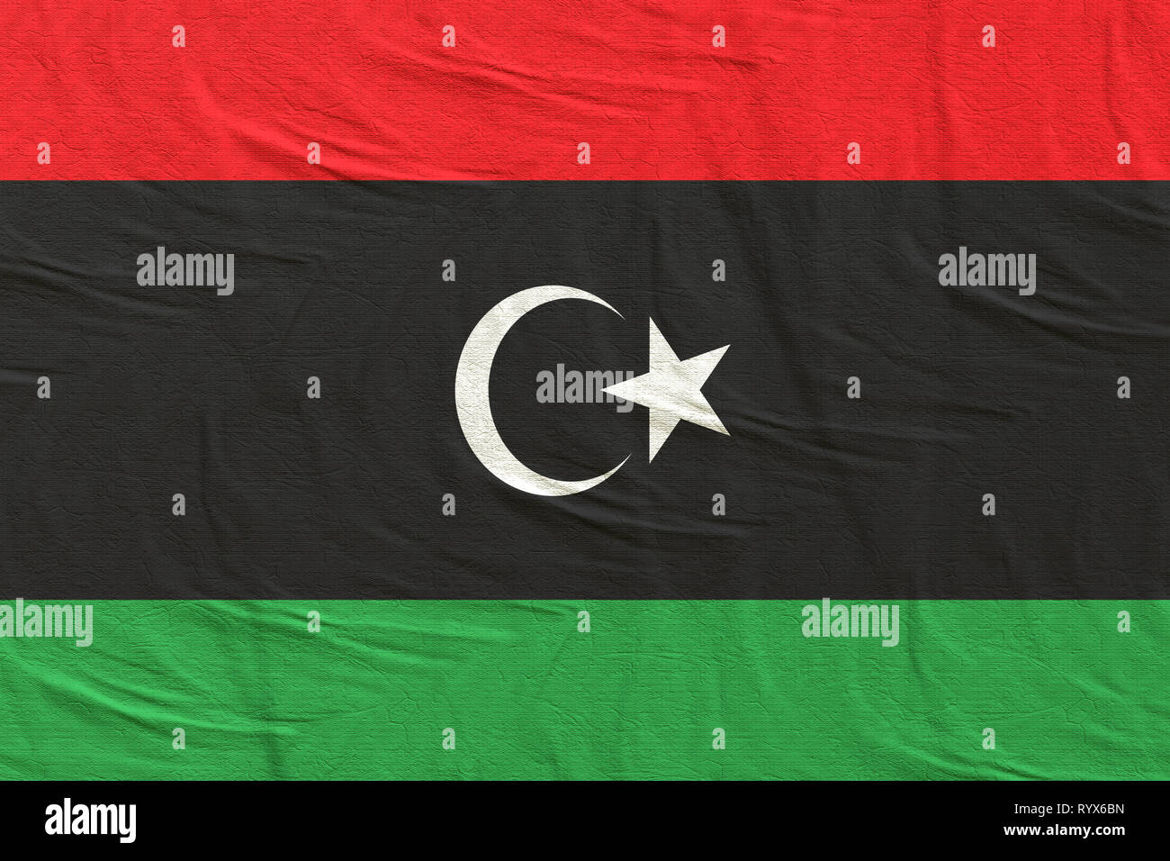3d rendering of Libya flag Stock Photo - Alamy
