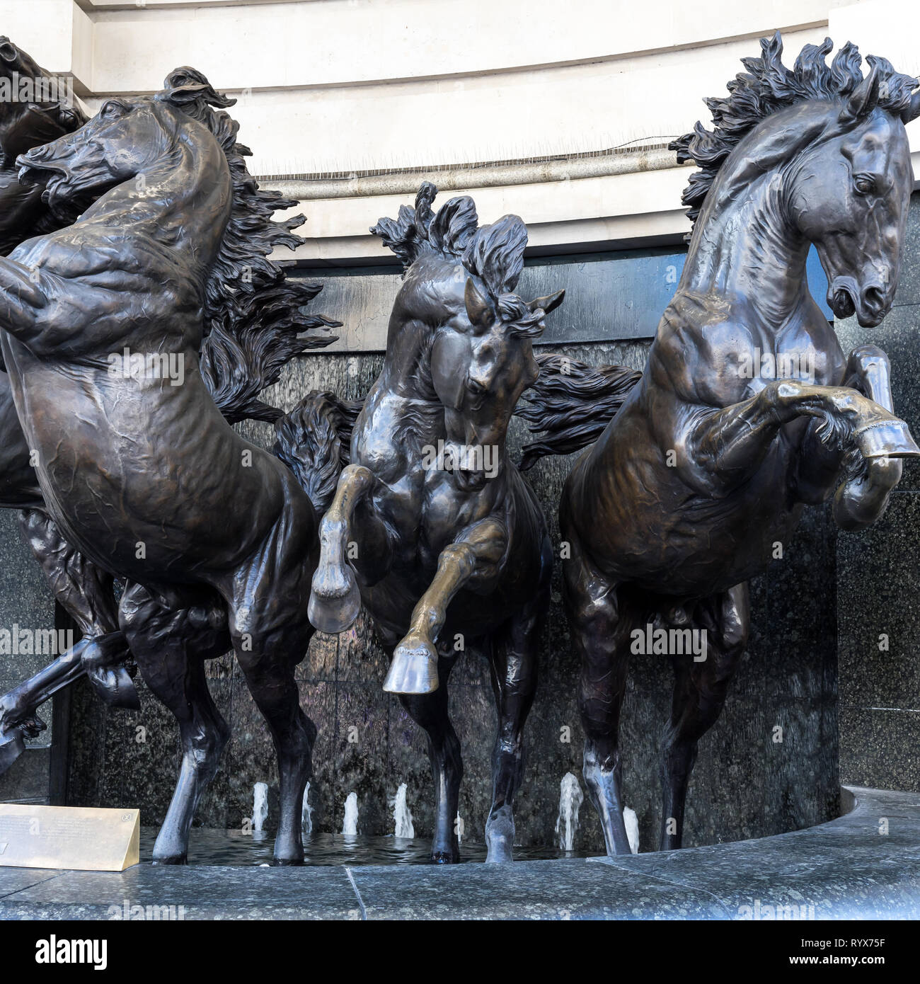 LONDON, UK - MARCH 11 : The Horses of Helios Statue in Piccadilly ...