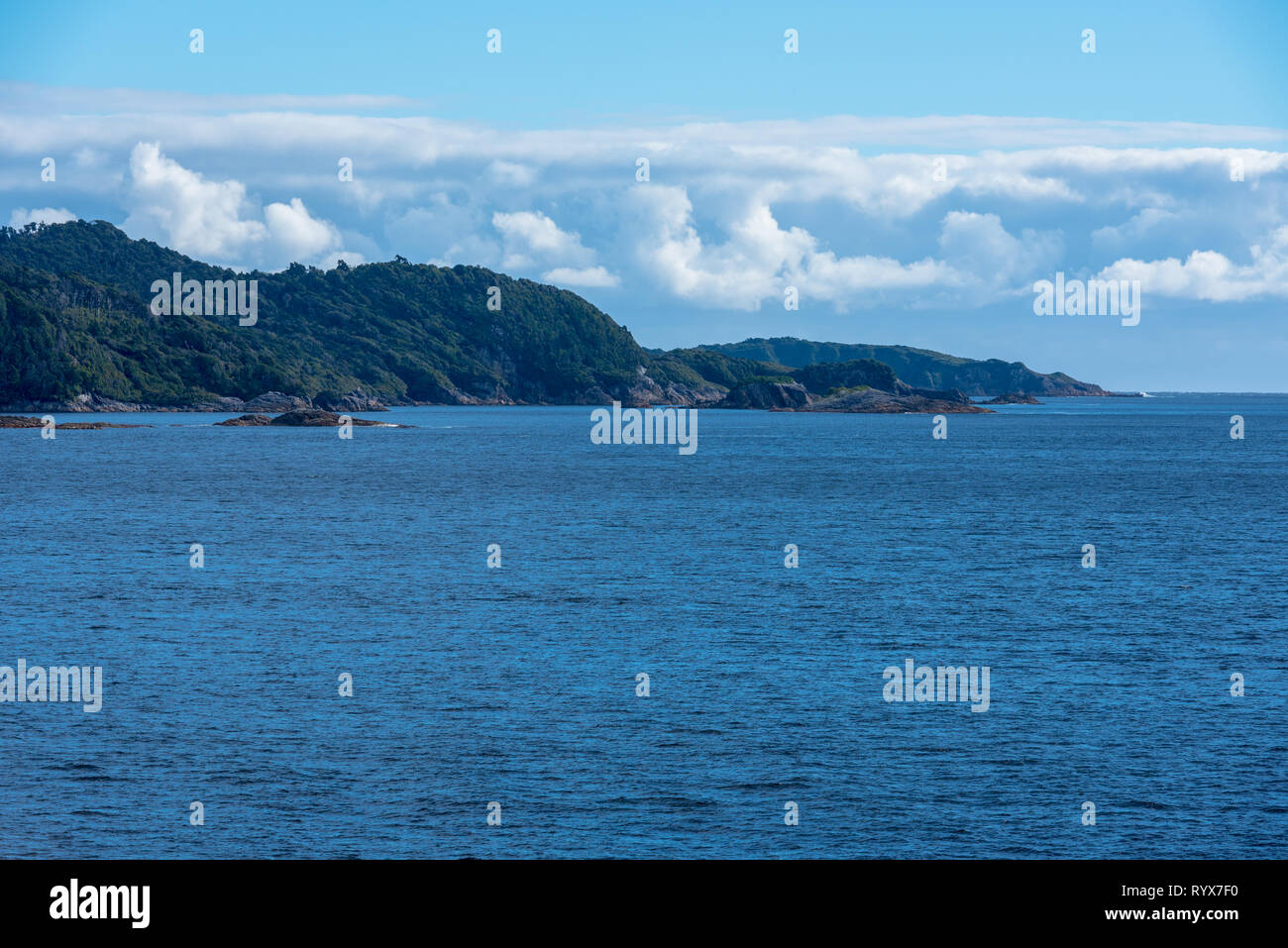 The coast of New Zealand as seen from Dusky Sound Stock Photo - Alamy
