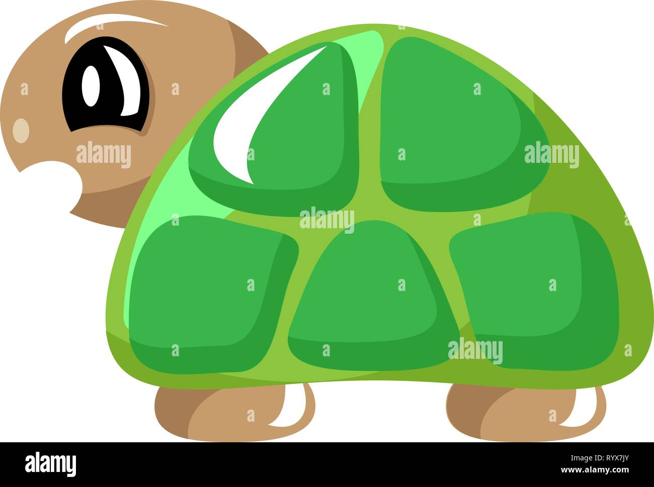 Angry Cartoon Green Turtle Tortoise Vector Illustration Stock Vector ...