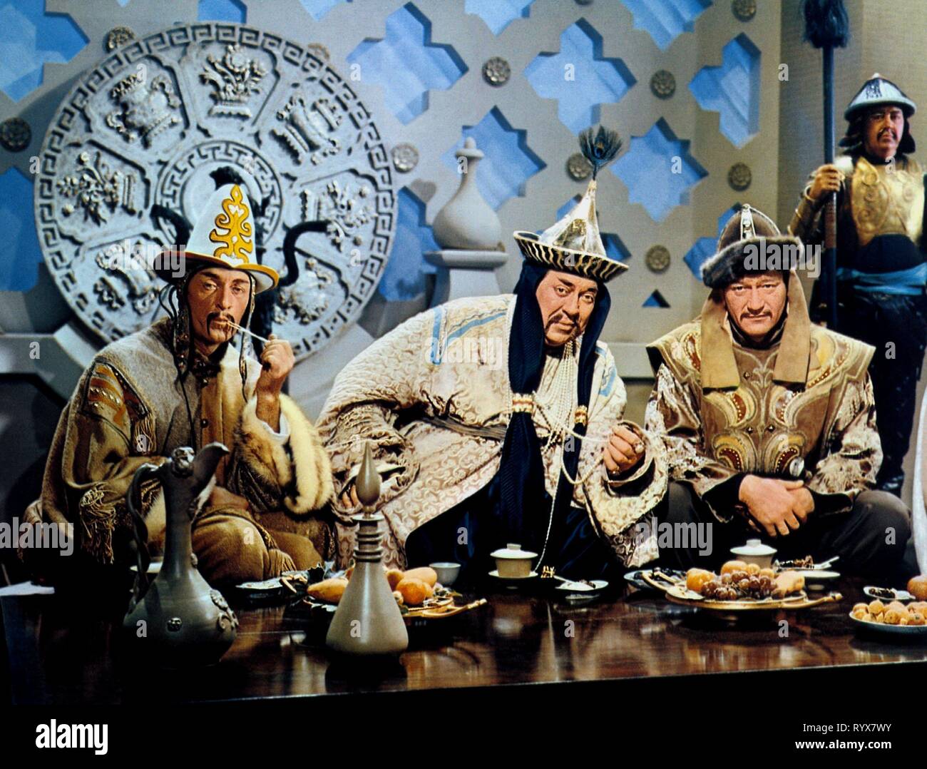 SCENE WITH JOHN WAYNE, THE CONQUEROR, 1956 Stock Photo - Alamy