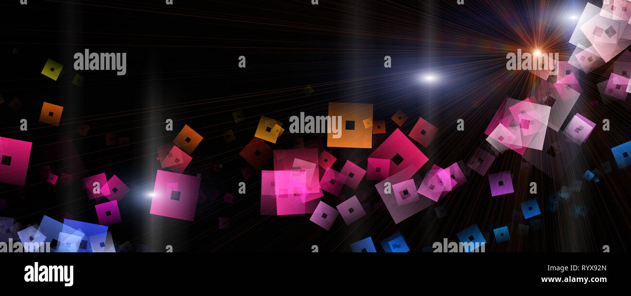 Futuristic square panorama background design illustration with light ...