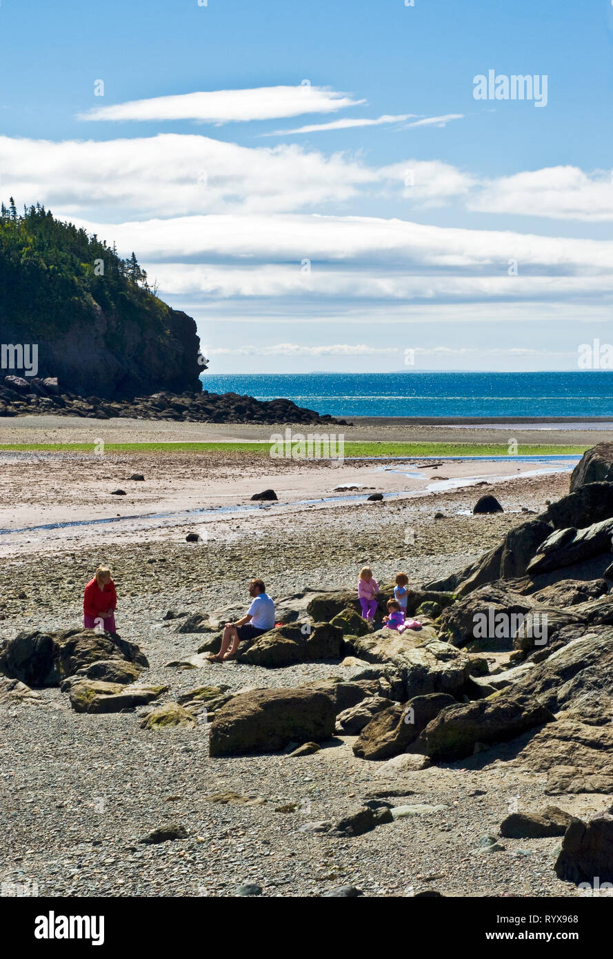 Canada, New Brunswick, Alma, Fundy National Park, Point Wolfe, hiking ...