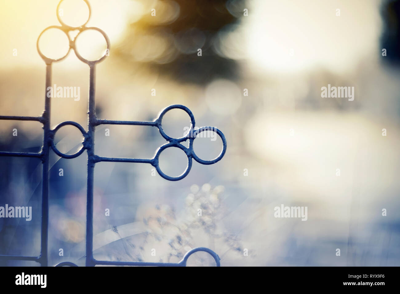 Abstract background with a sepulchral cross at the cemetery Stock Photo ...