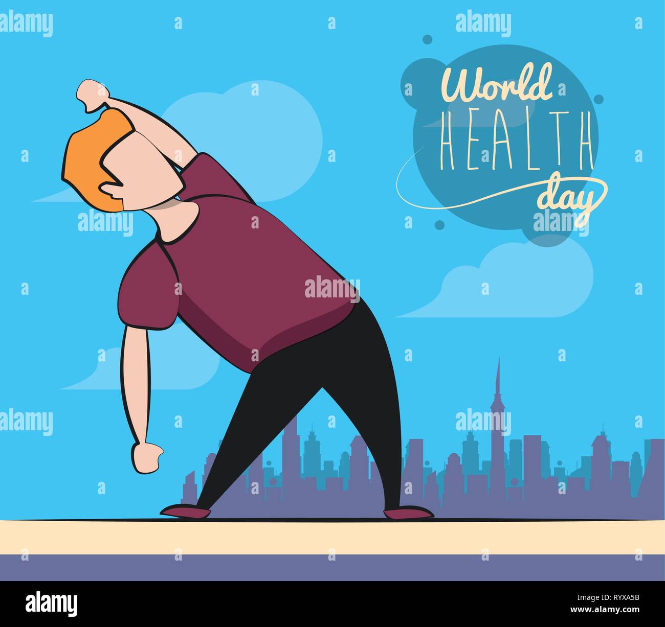 World healthy day card Stock Vector Image & Art - Alamy