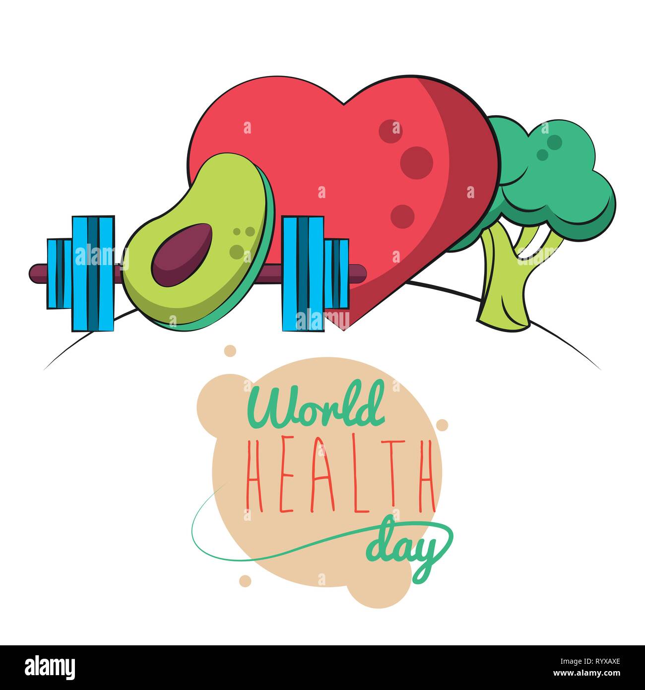 World healthy day card Stock Vector Image & Art - Alamy