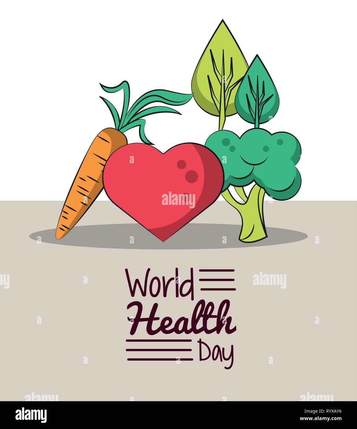 World healthy day card Stock Vector Image & Art - Alamy
