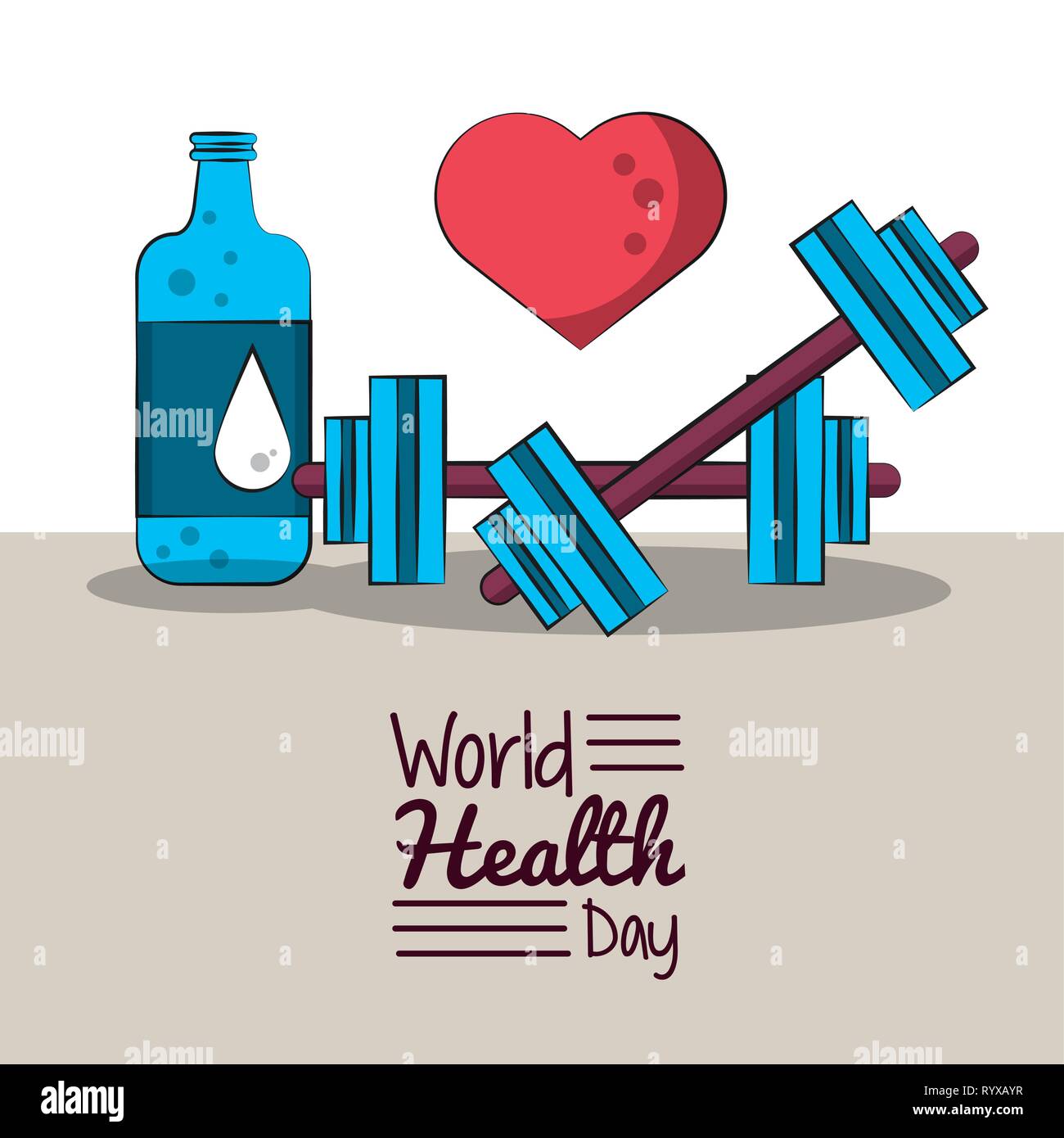 World healthy day card Stock Vector Image & Art - Alamy