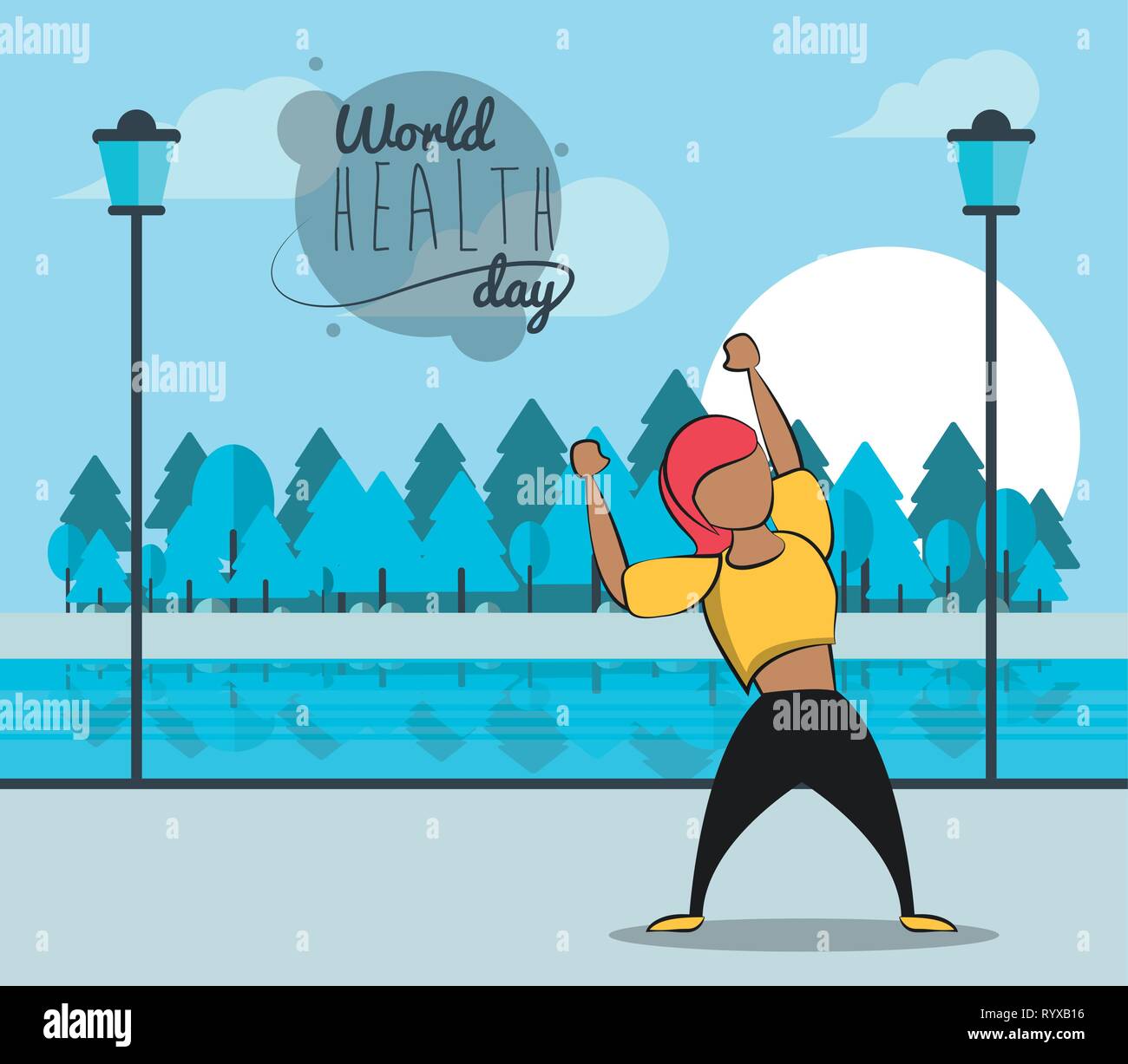 World healthy day card Stock Vector Image & Art - Alamy