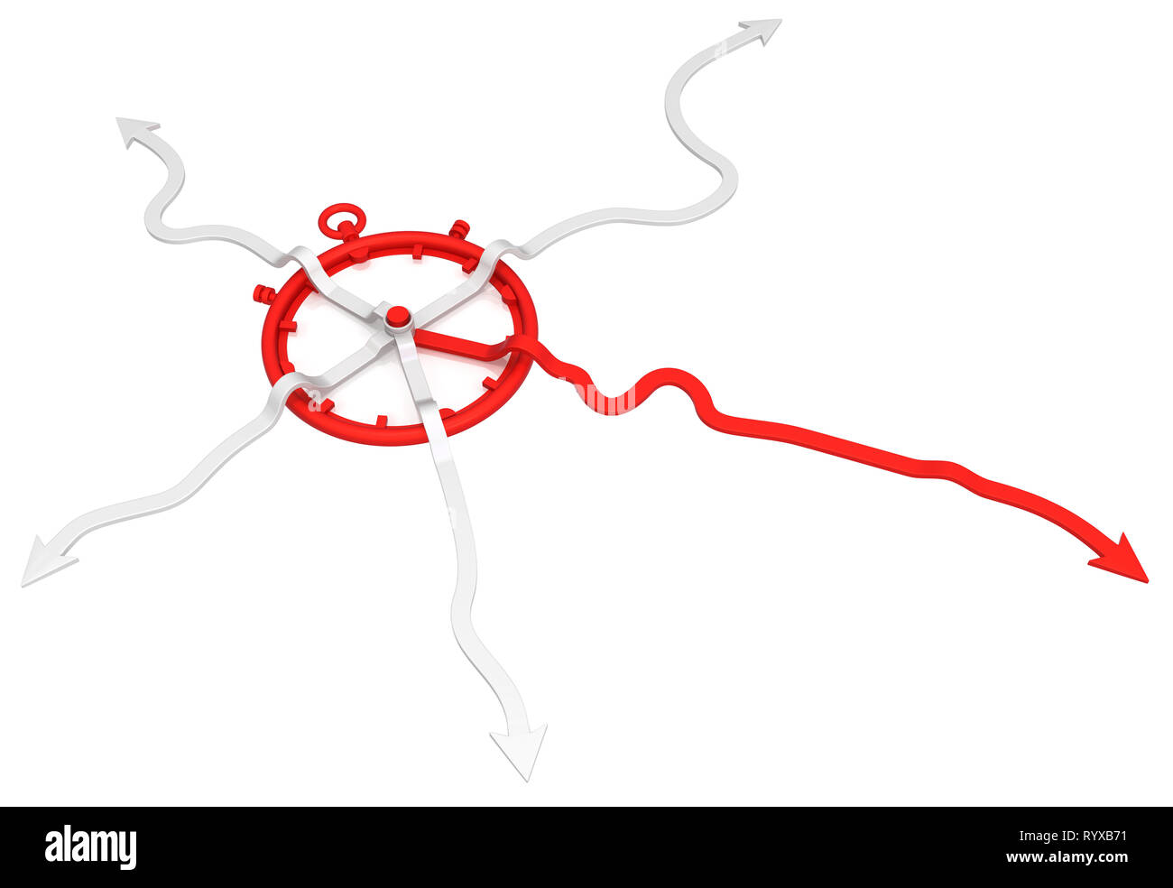 Isolated arrow time spread arrow hi-res stock photography and images ...