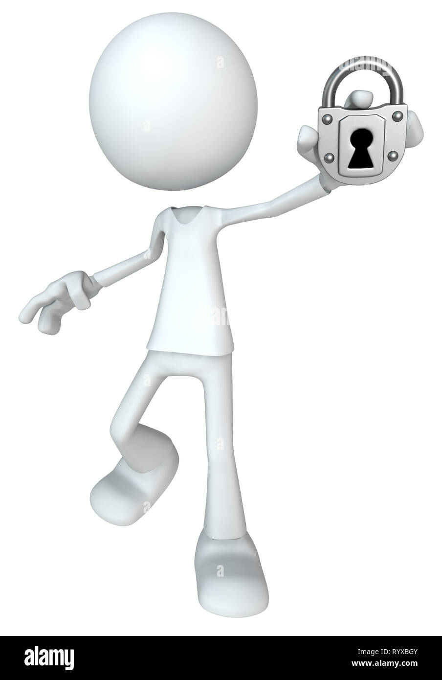 Cartoon padlock hi-res stock photography and images - Alamy