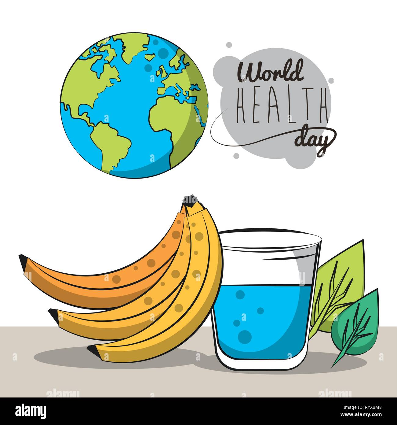 World healthy day card Stock Vector Image & Art - Alamy