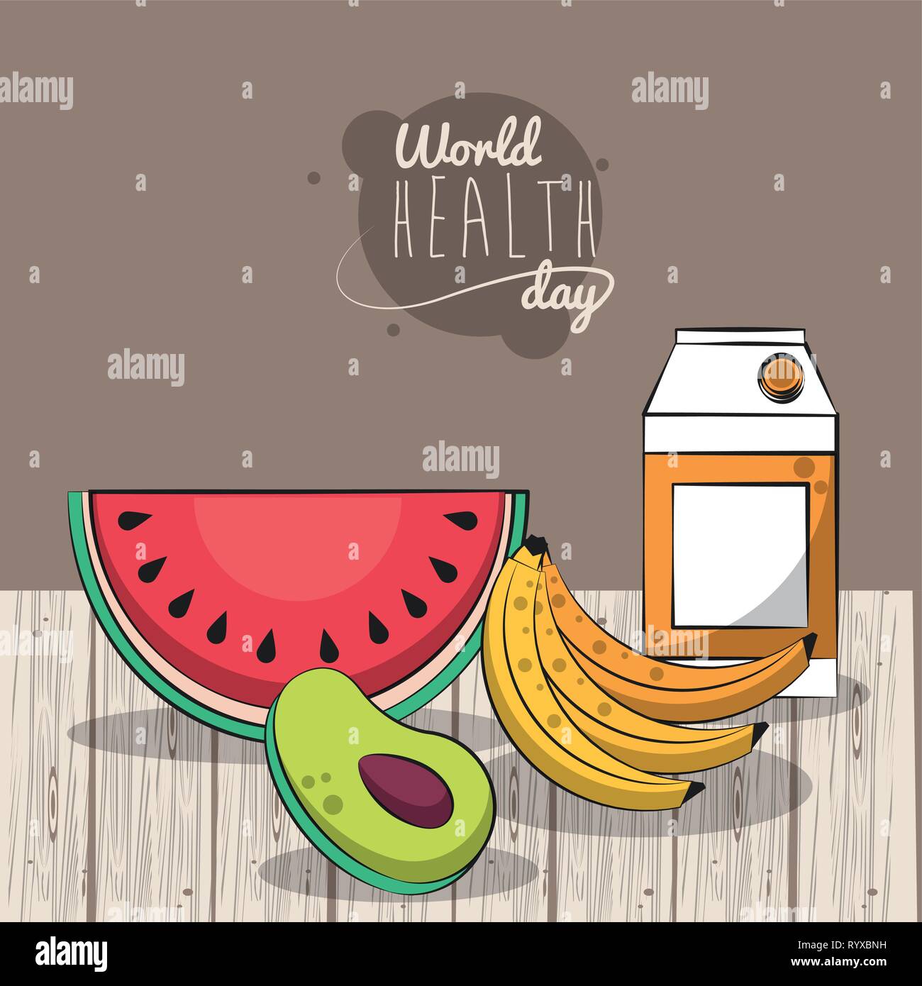 World healthy day card Stock Vector Image & Art - Alamy