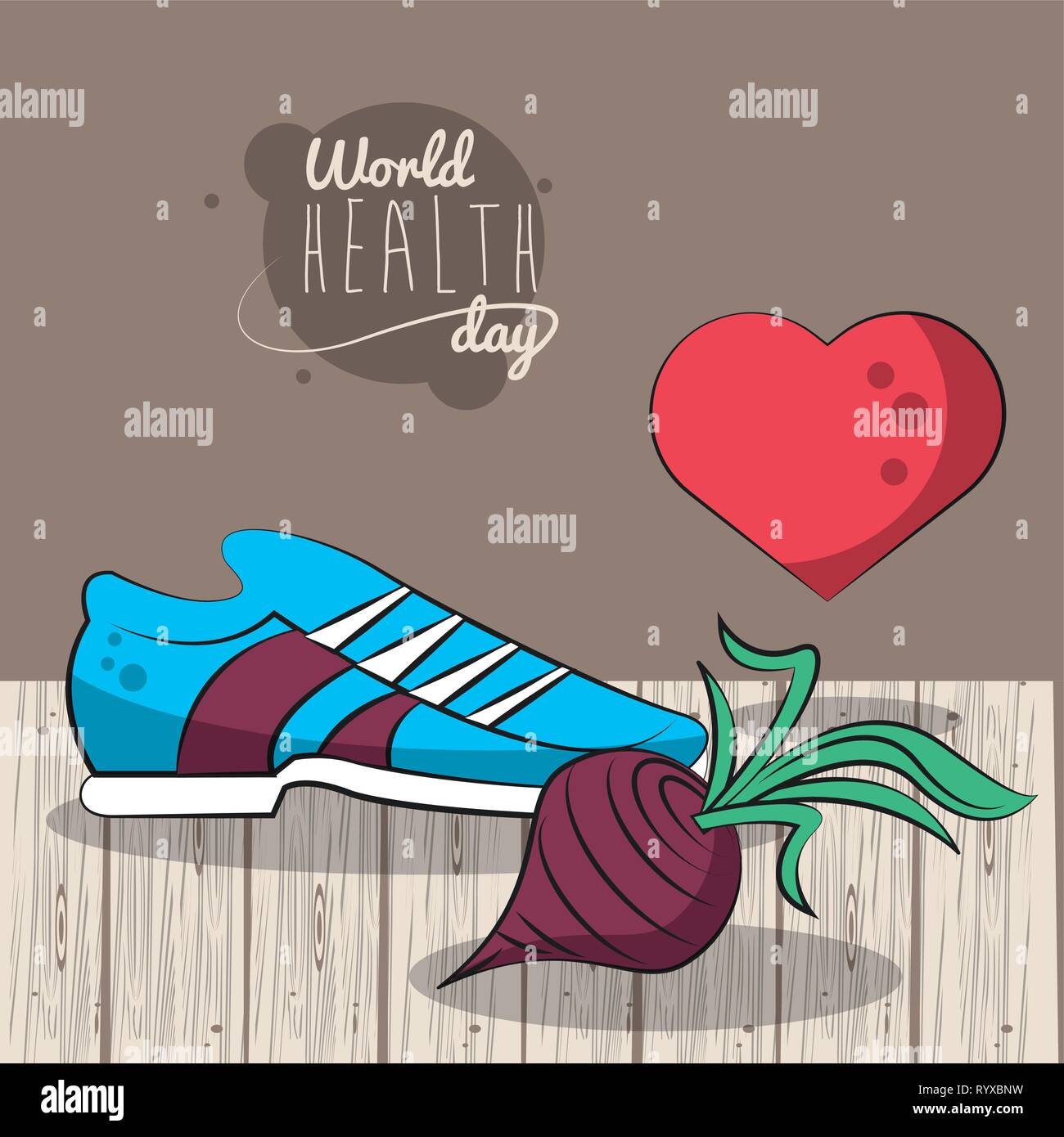 World healthy day card Stock Vector Image & Art - Alamy
