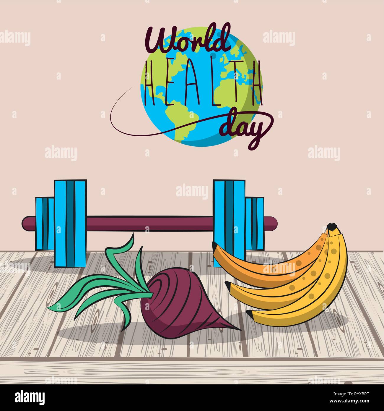World healthy day card Stock Vector Image & Art - Alamy