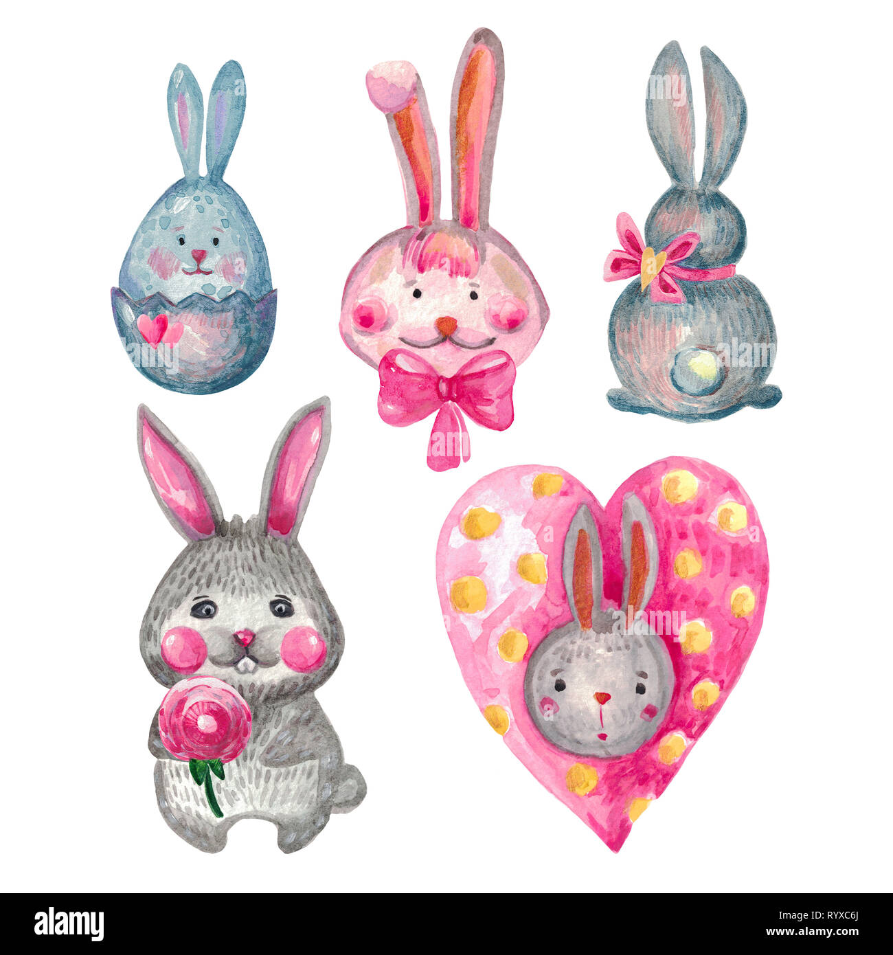 White rabbit clipart hi-res stock photography and images - Alamy