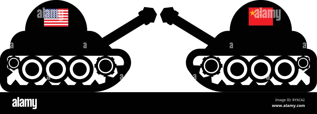 Army tanks with flags Stock Vector Image & Art - Alamy