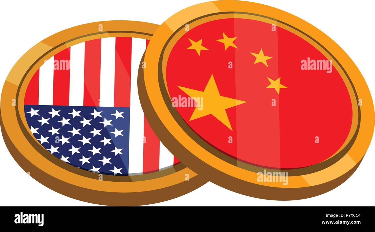 Flag buttons of United States and China Stock Vector Image & Art - Alamy
