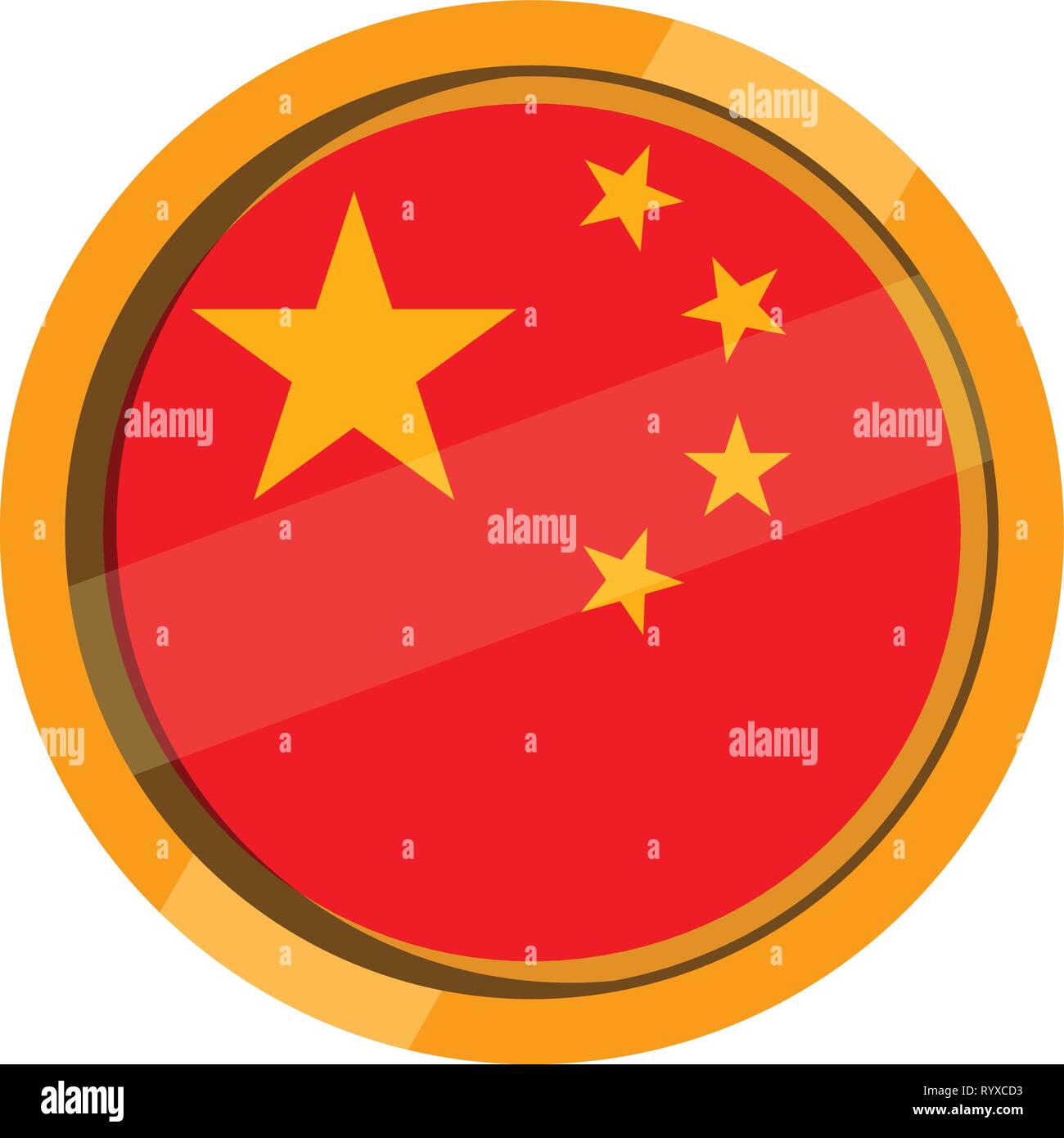 Button flag of China Stock Vector Image & Art - Alamy