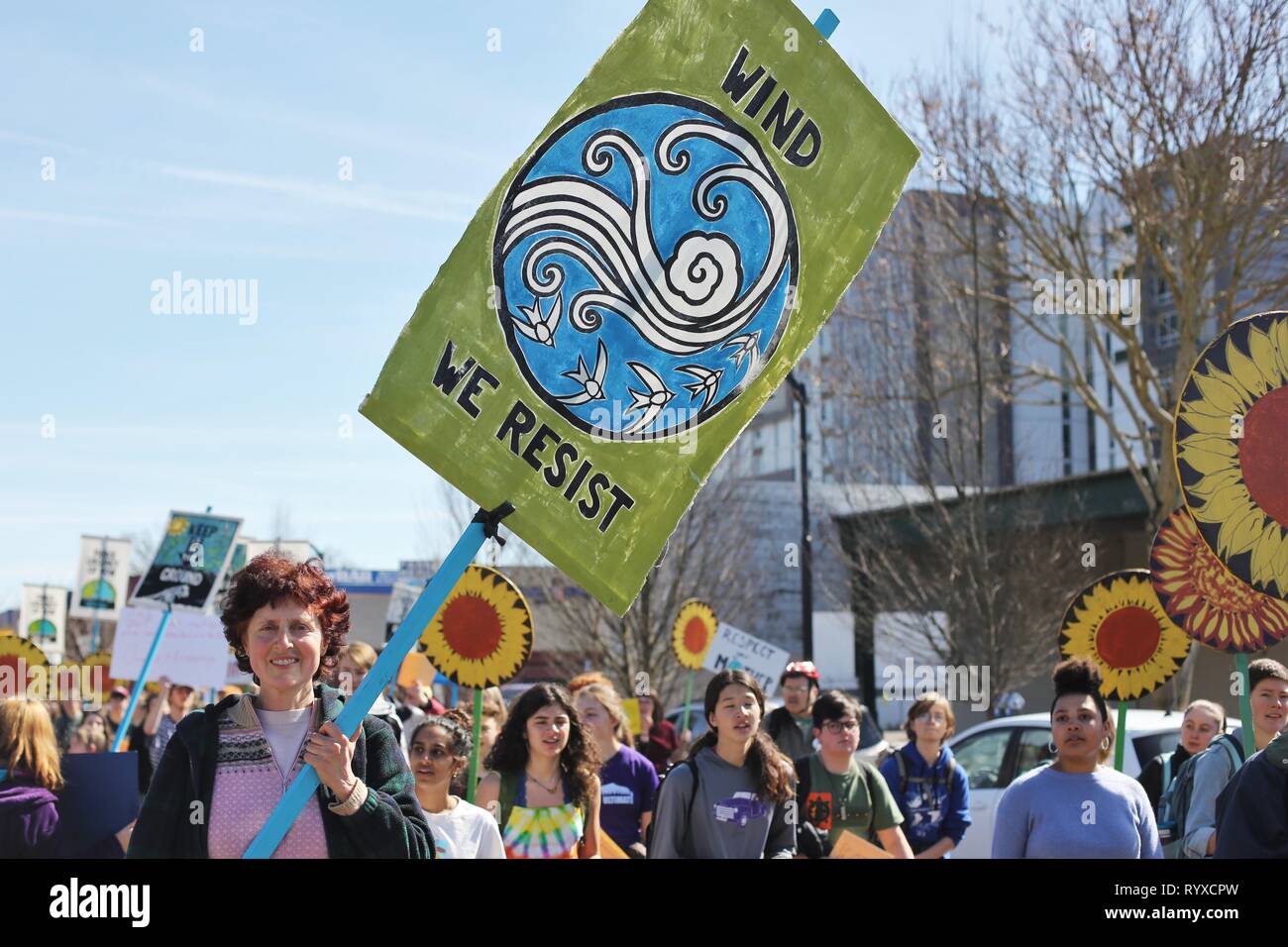 Youth and supporters gathered at the Global Climate Strike rally in ...