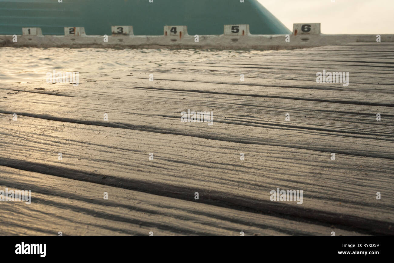 Concrete diving blocks at the Newcastle Ocean Baths Stock Photo - Alamy