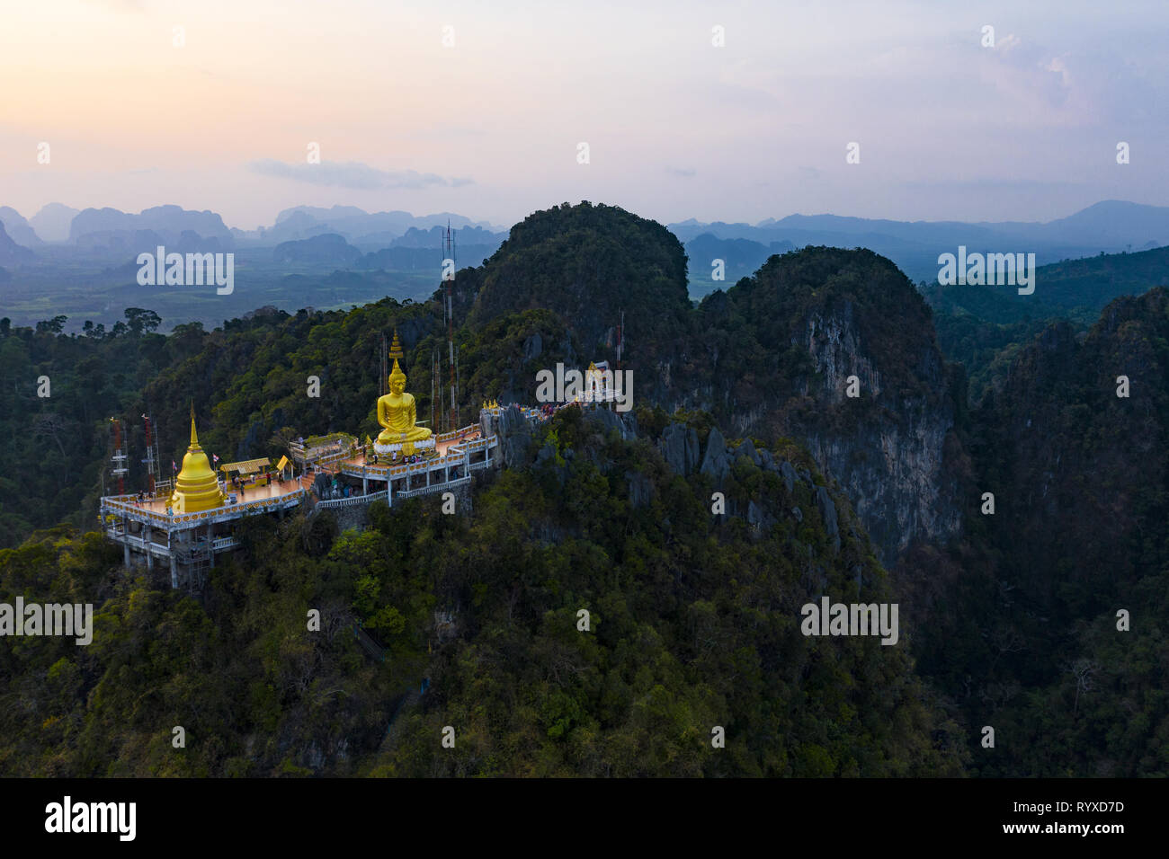 View from above, stunning aerial view of the beautiful Tiger Cave ...