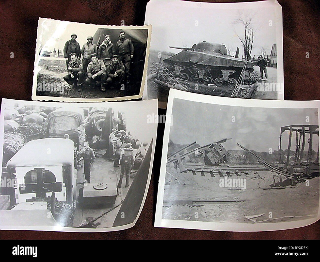 Personal photographs and memorabilia of fighting Americans during the Second World War Stock ...