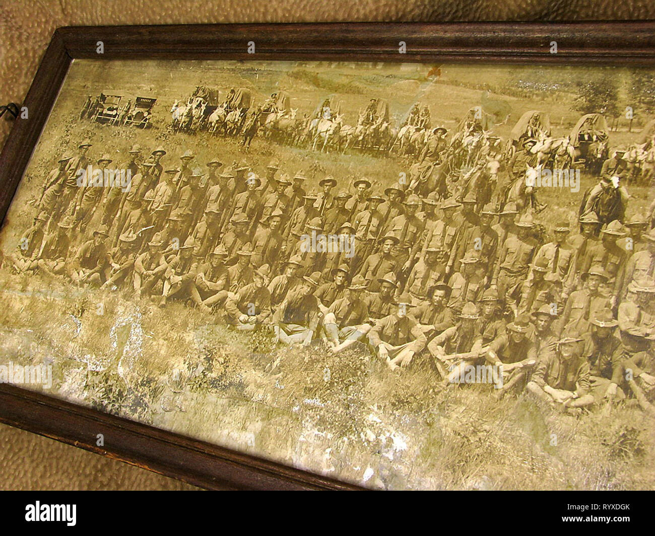 Wide landscape framed photograph of the World War I Camp Pike 87th ...