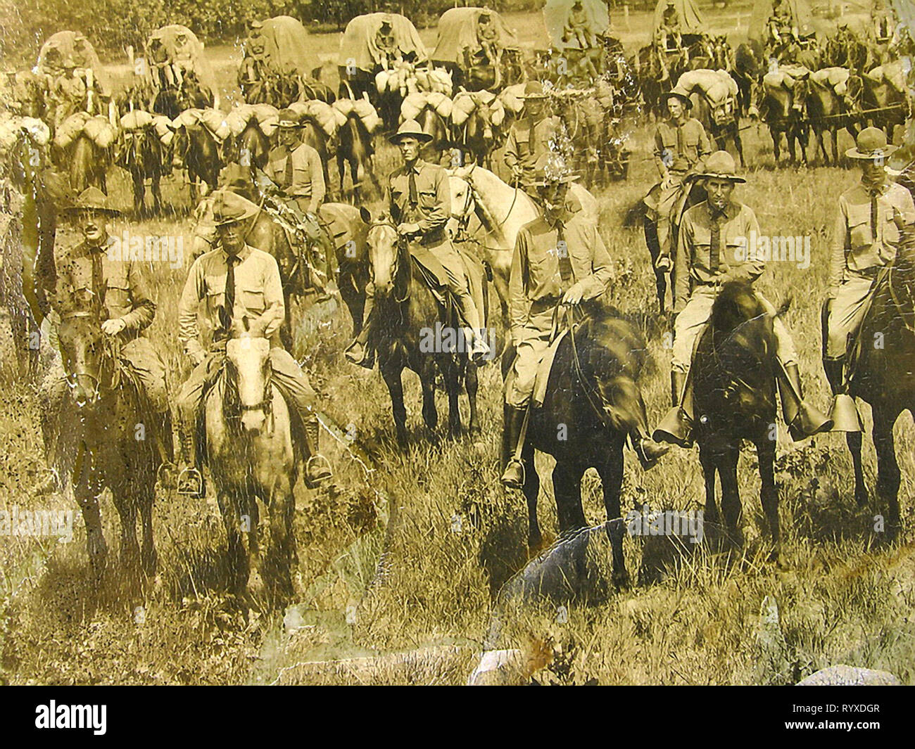 Wide landscape framed photograph of the World War I Camp Pike 87th ...
