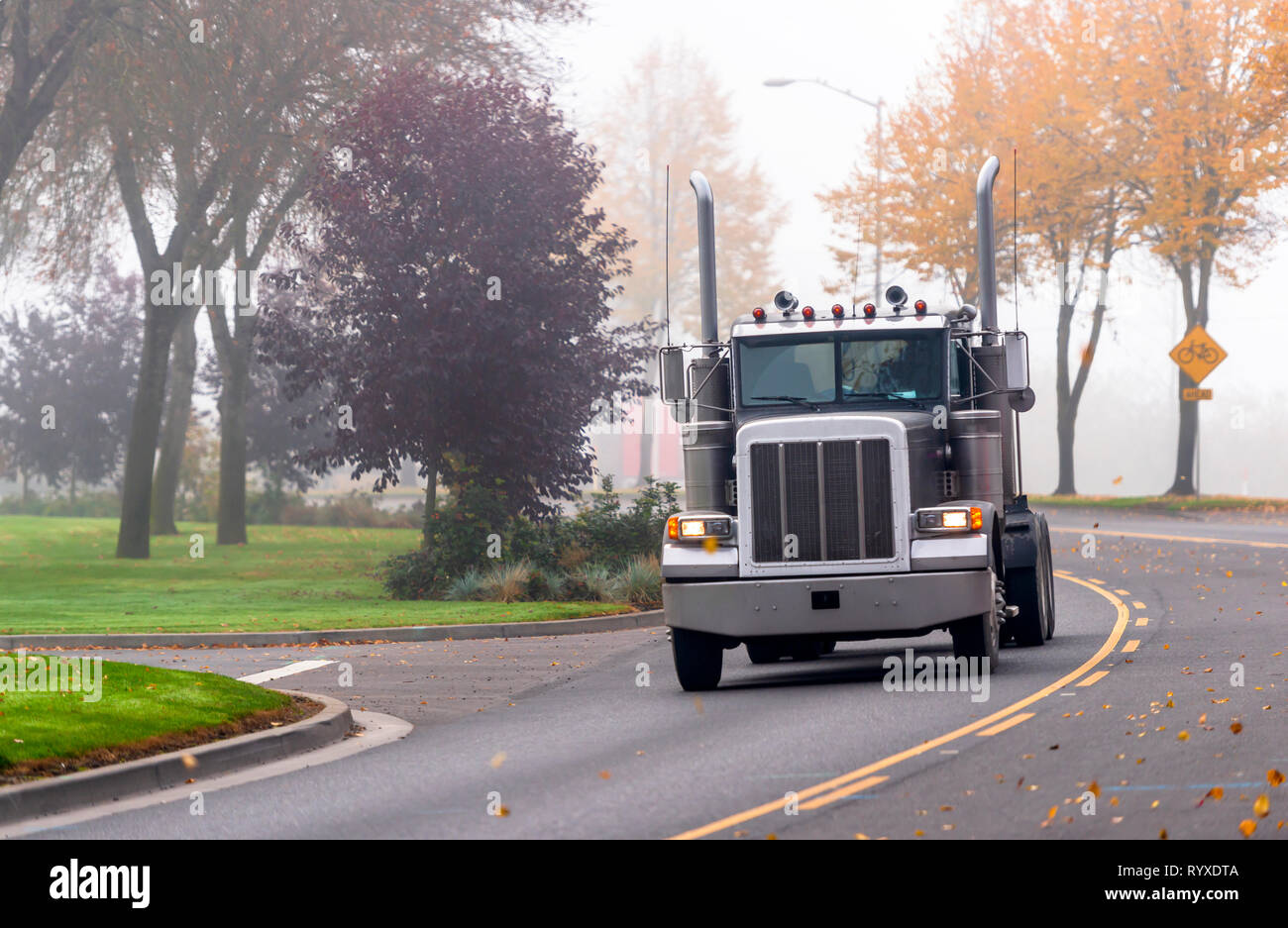 Big rig American classic long haul semi truck tractor without semi ...