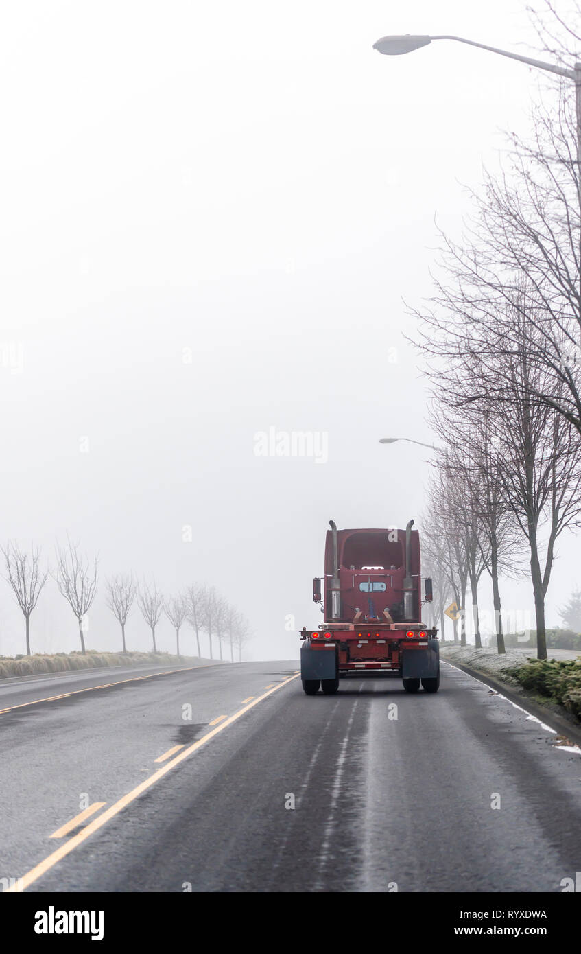 Big rig American classic long haul semi truck tractor without semi ...