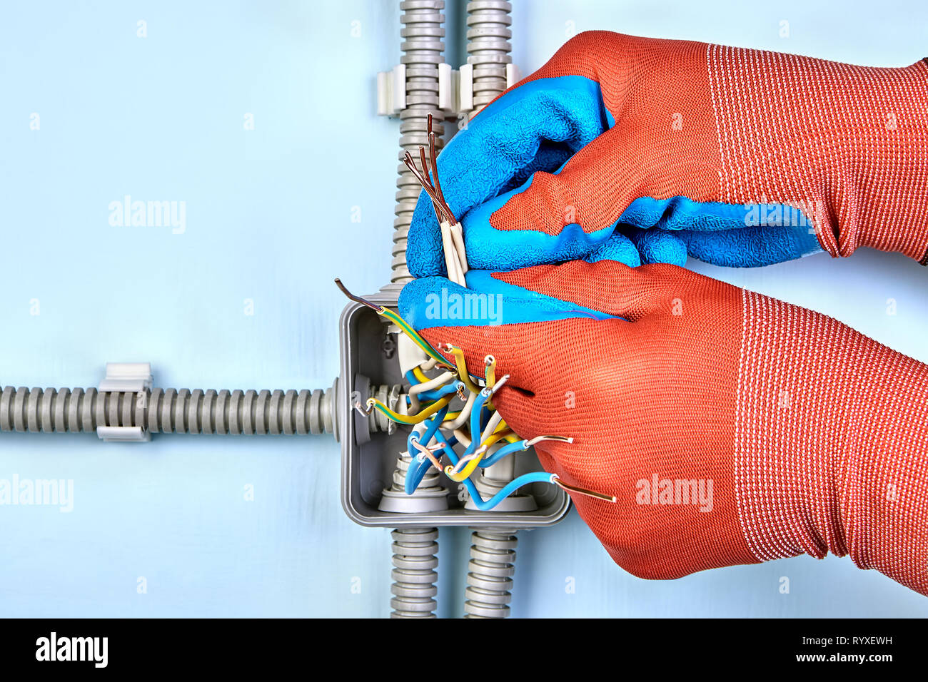 The copper wires are exposed hi-res stock photography and images - Alamy