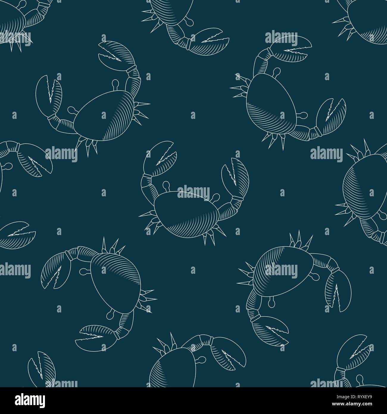 Repeat pattern crab hi-res stock photography and images - Alamy