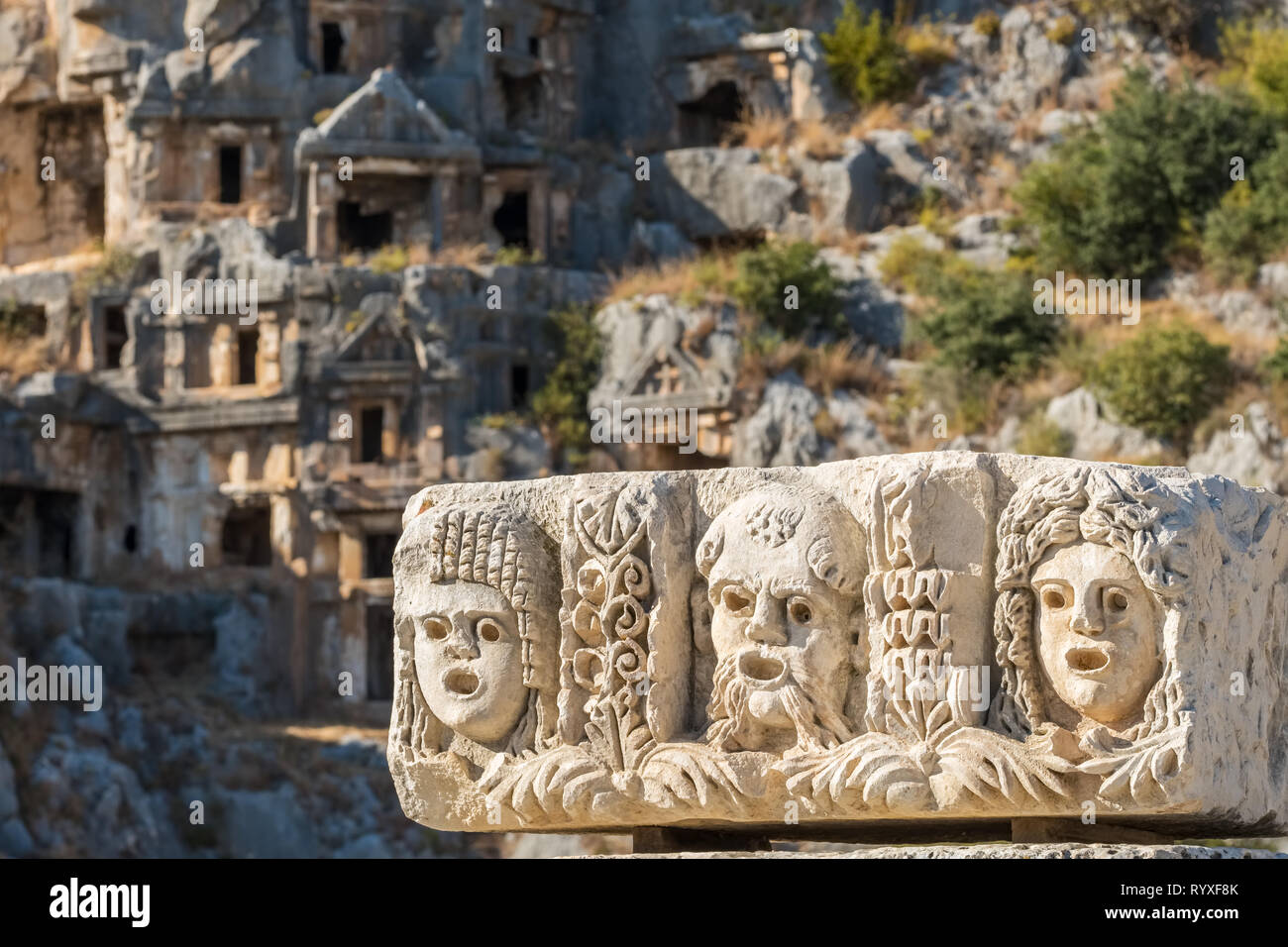 Ruins of the ancient city of Myra in Demre, Turkey Stock Photo - Alamy