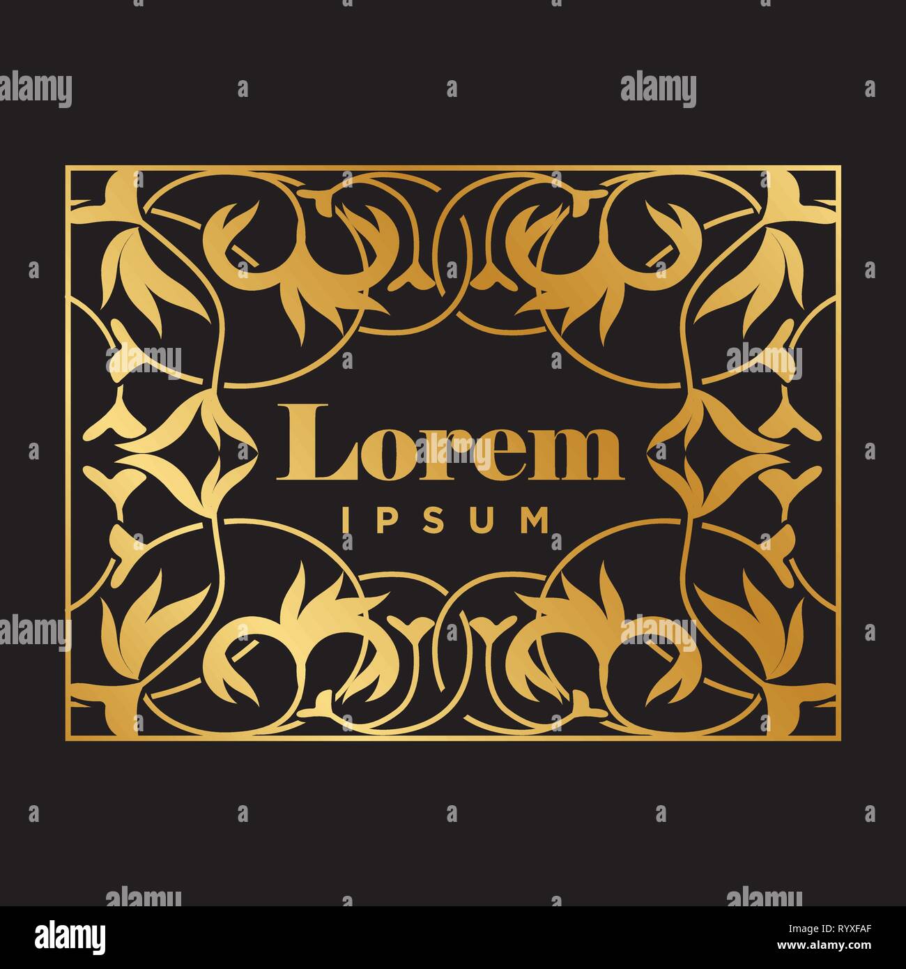 gold, luxury label frame Stock Vector Image & Art - Alamy