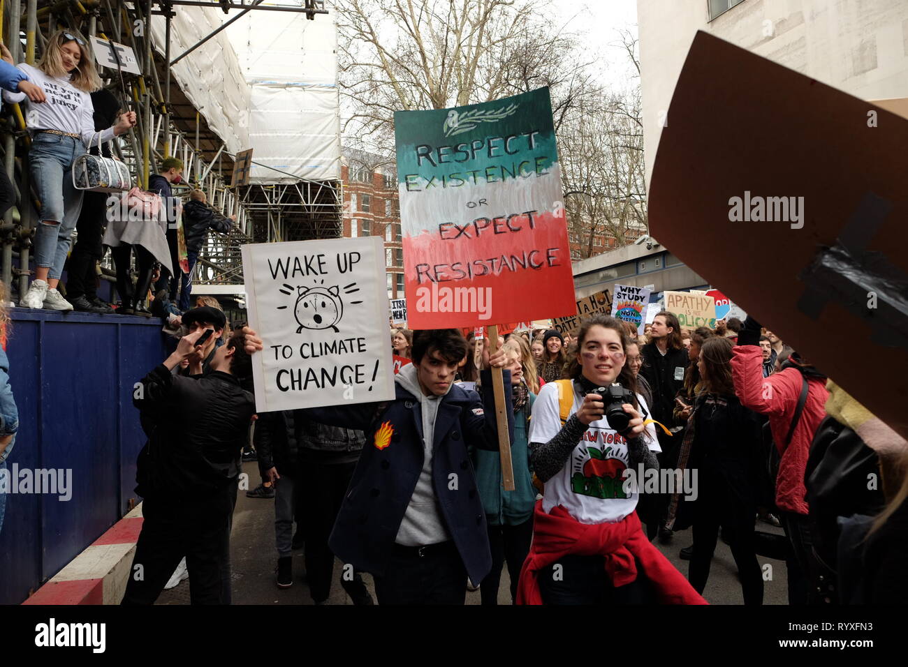 London, United Kinngdom - Friday 15 March 2019: Thousands of students ...