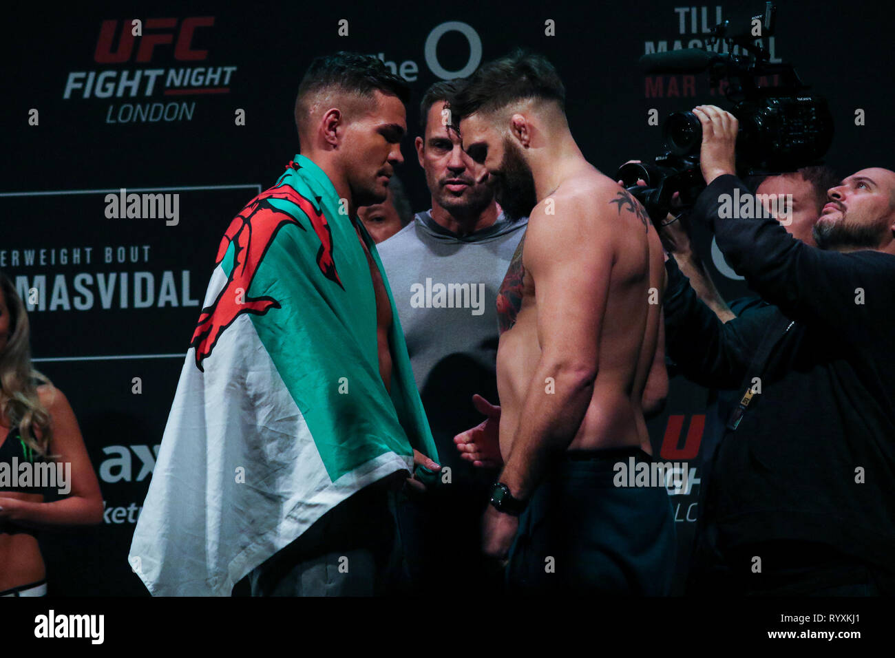 London, UK. 15th Mar, 2019. Jack Marshman and John Phillips face off ...