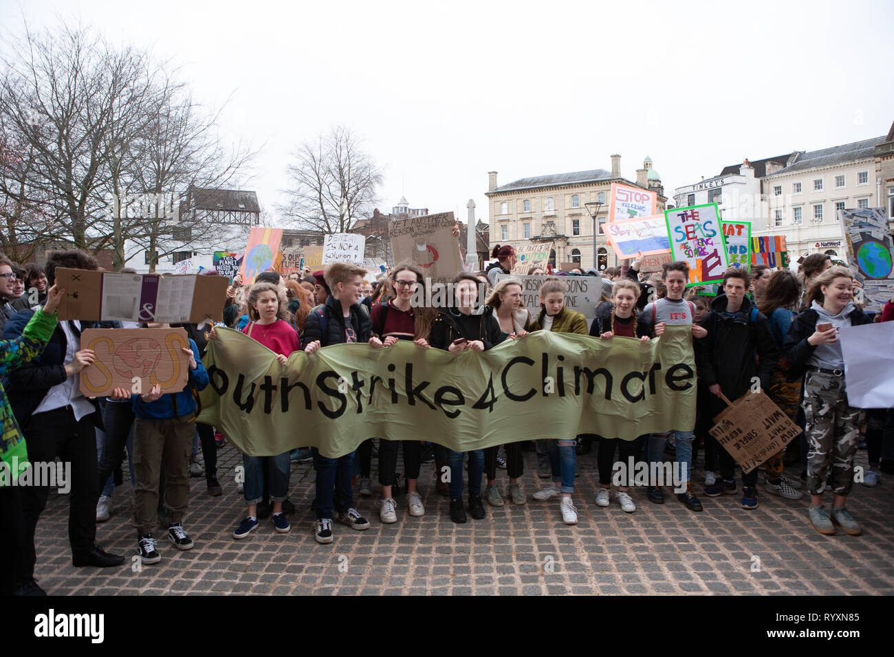 Students from across Devon, UK, come together on a Fridays 4 Future ...