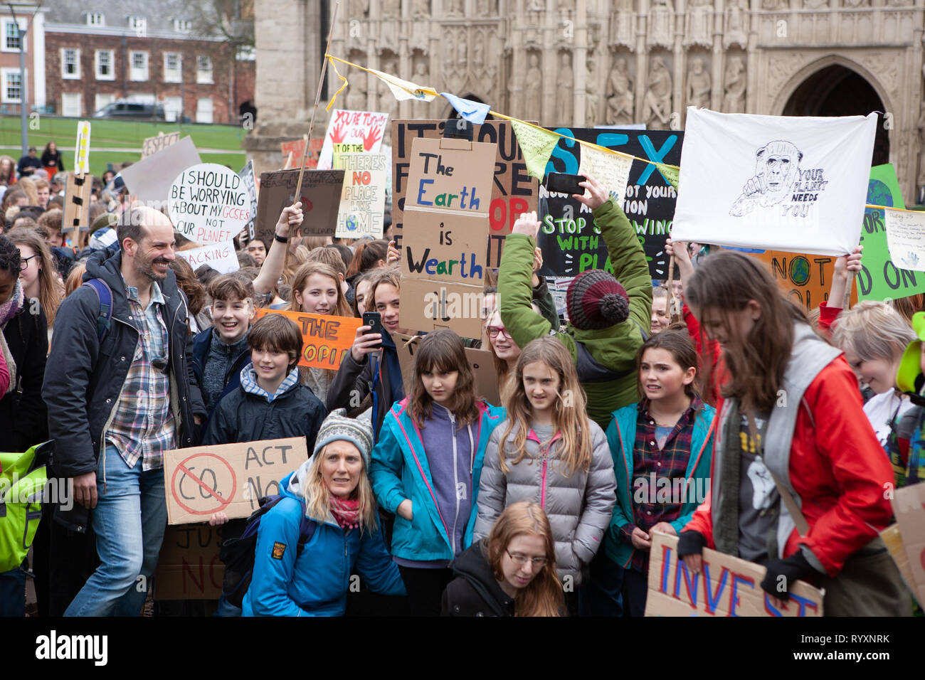Students from across Devon, UK, come together on a Fridays 4 Future ...