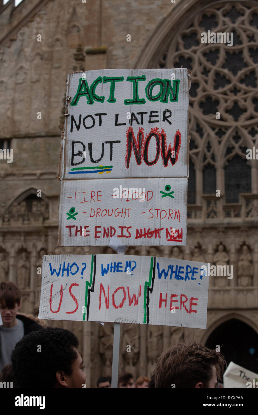 Students from across Devon, UK, come together on a Fridays 4 Future ...