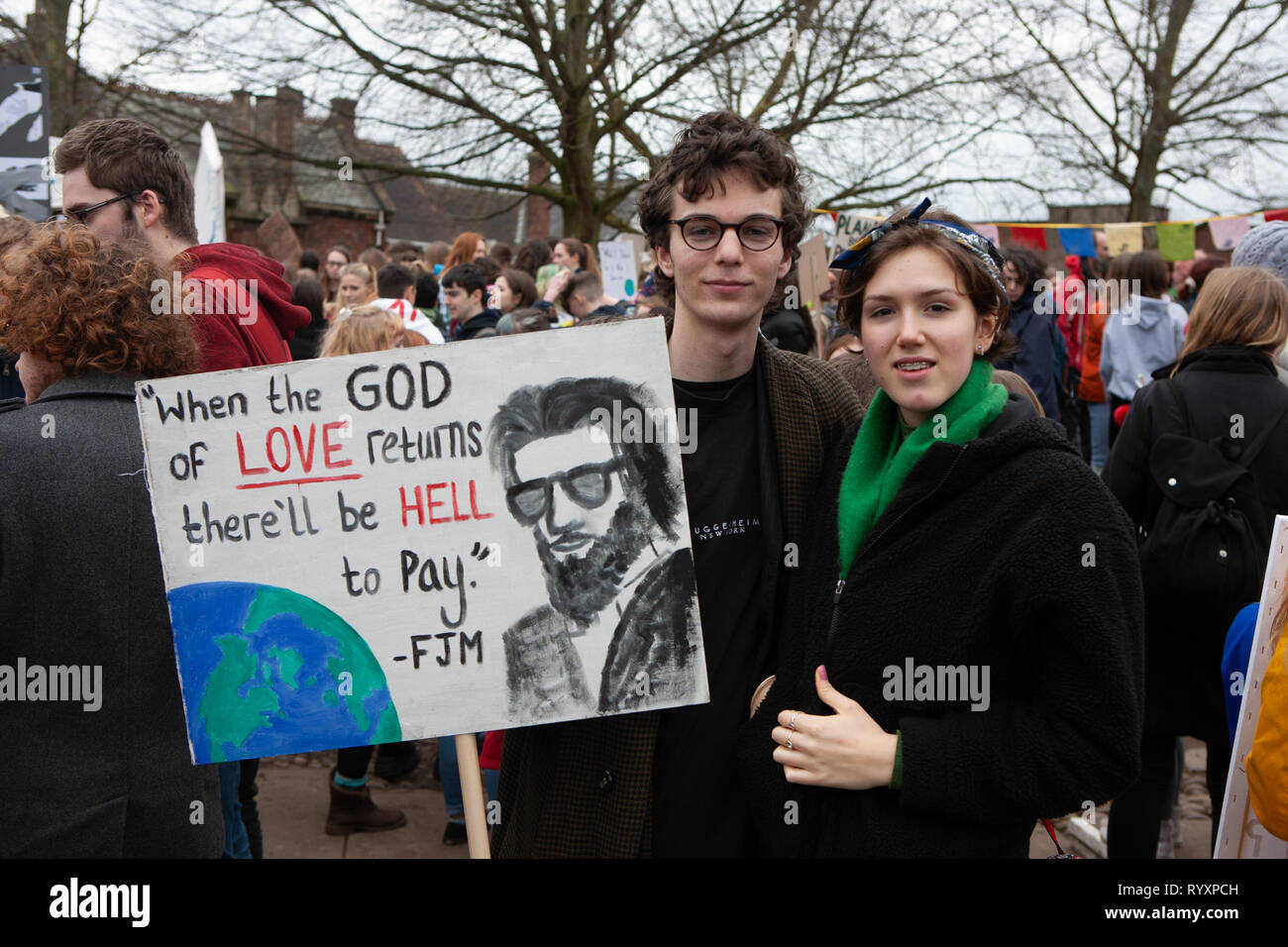 Students from across Devon, UK, come together on a Fridays 4 Future ...