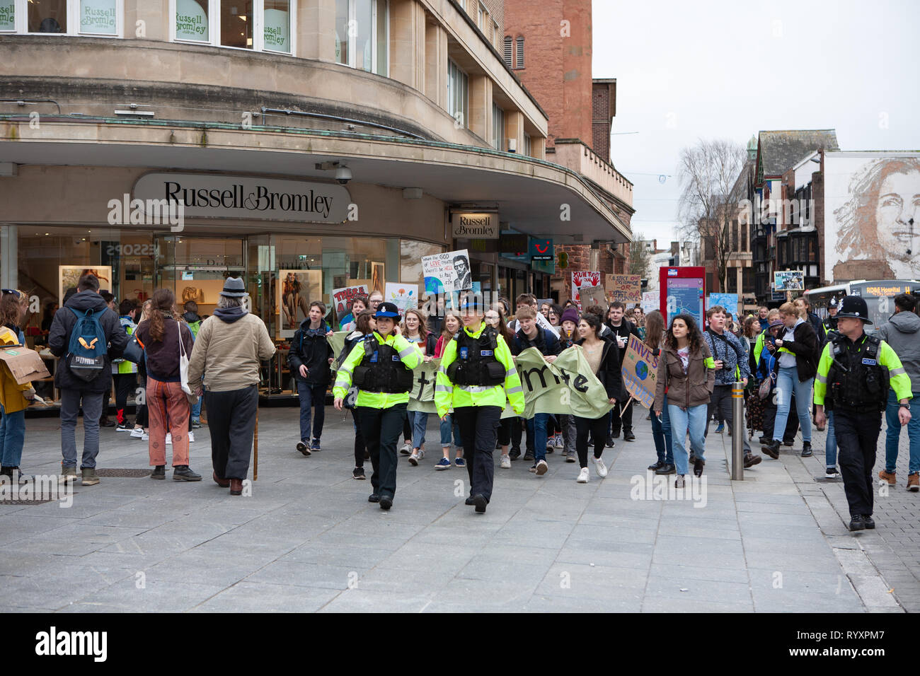 Students from across Devon, UK, come together on a Fridays 4 Future ...