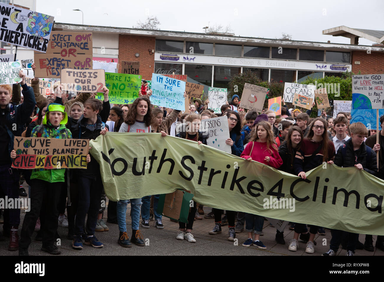 Students from across Devon, UK, come together on a Fridays 4 Future ...