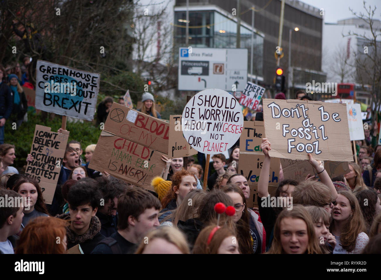 Students from across Devon, UK, come together on a Fridays 4 Future ...